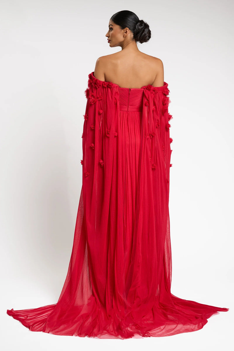 Cristallini “Pasion Rosa” Gown in Red & Pink – Luxury Evening Dresses ...