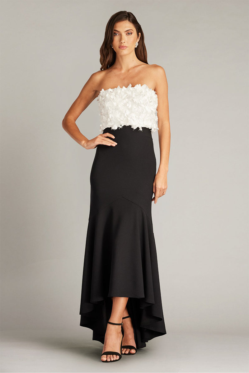 TADASHI - Xora Floral Embellished Strapless Gown | AL BOUSHIYA – ALBOUSHIYA