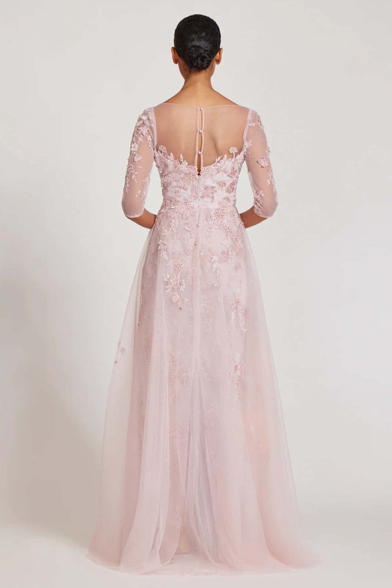 Teri Jon - Tulle Velvet Floral Applique Gown | AL BOUSHIYA – ALBOUSHIYA